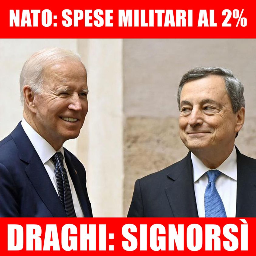 Alessandro Di Battista: “Spese militari al 2%. Draghi: signorsì ...